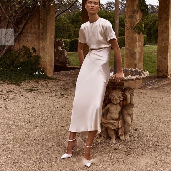 DISSH | Dresses | Dissh Pearl Satin Midi Dress | Poshmark